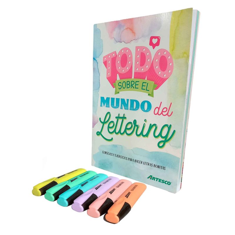 Pack Mundo Lettering más Resalta Pastel X6 | Tottus Perú