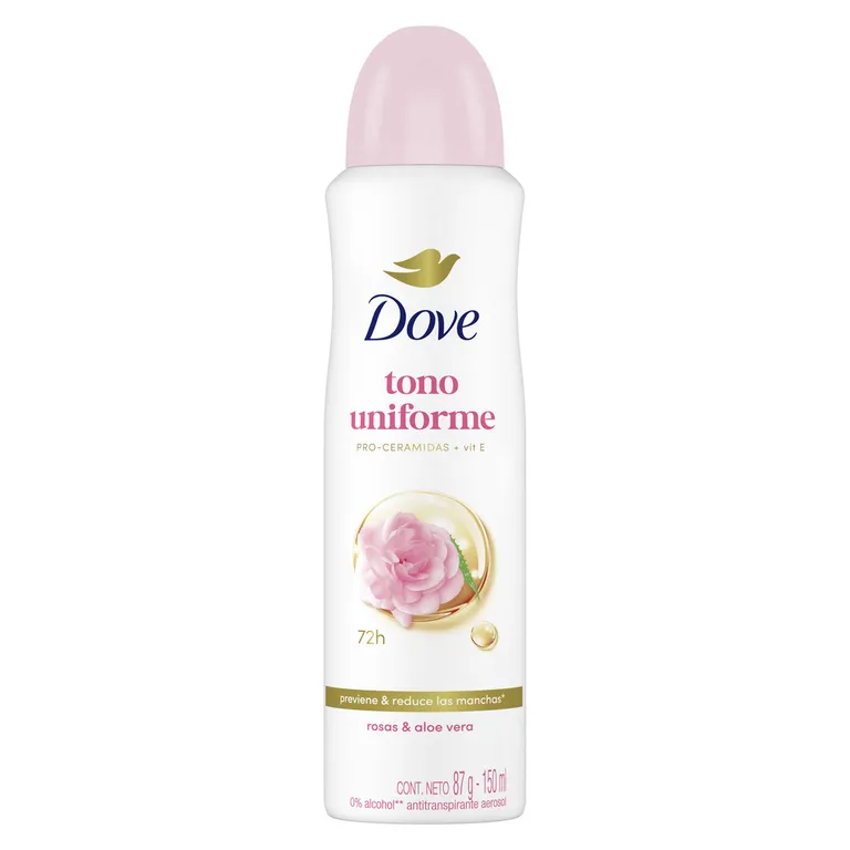 Antitranspirante en Spray Dove Tono Uniforme Rosas Envase 150 mL ...