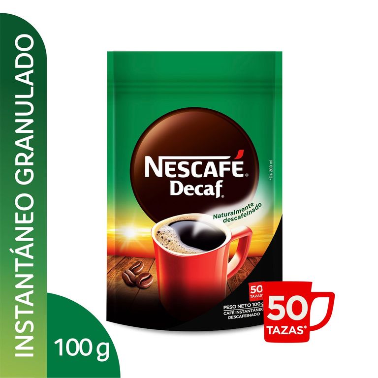 Café Instantáneo Nescafe Descafeinado Doypack 100 g | Tottus Perú