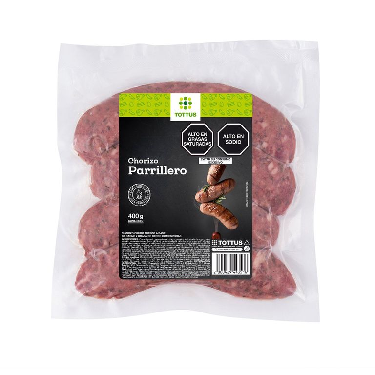 Chorizo Parrillero Artesanal Tottus Empaque 400 g | Tottus Perú