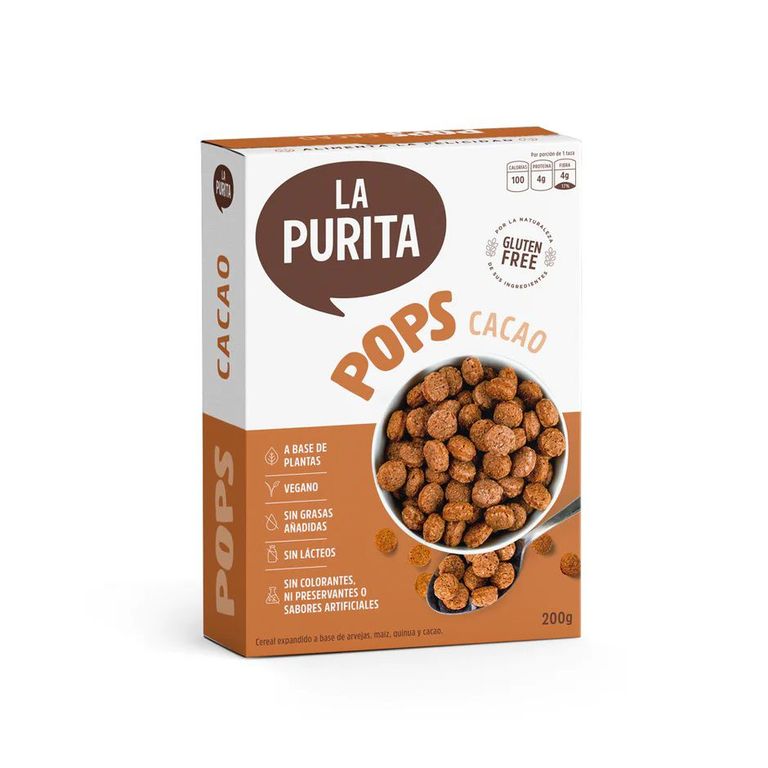 Cereal Pops La Purita Cacao Empaque 200 g | Tottus Perú
