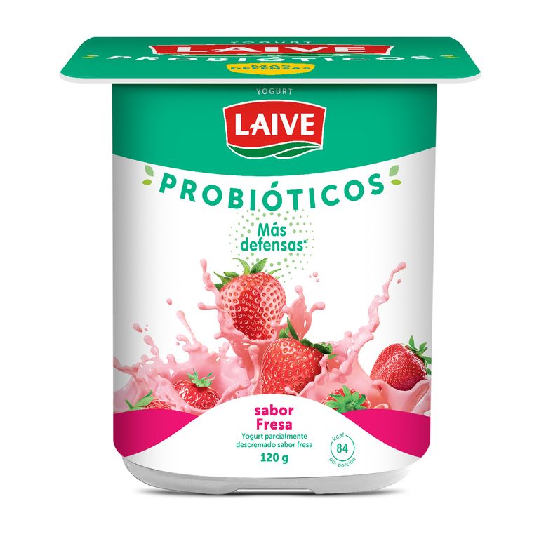 Yogurt Laive Probióticos Fresa Envase 120 g | Tottus Perú