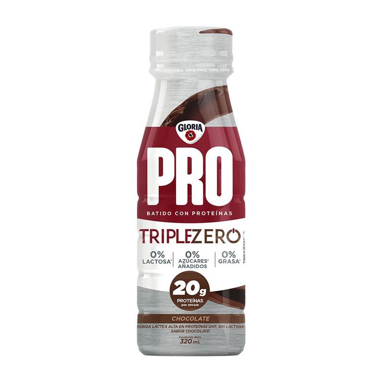 Batido Protéico Gloria Triple Zero Sabor Chocolate 320mL | Tottus Perú