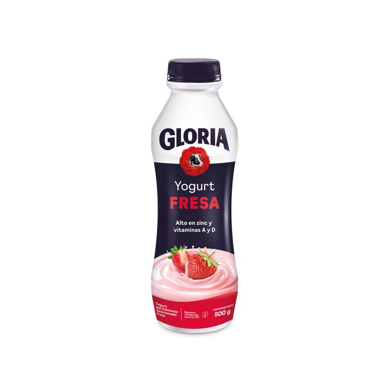 Yogurt Gloria Fresa Botella 500 g | Tottus Perú