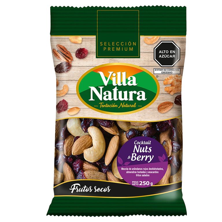 Snacks Villa Natura Cocktail Nuts Berry Bolsa 250 g | Tottus Perú