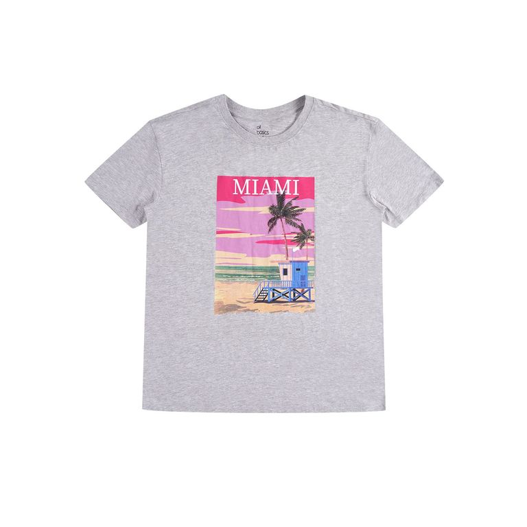 Polo Estampado Manga Corta Oversize Mujer All Basics | Tottus Perú
