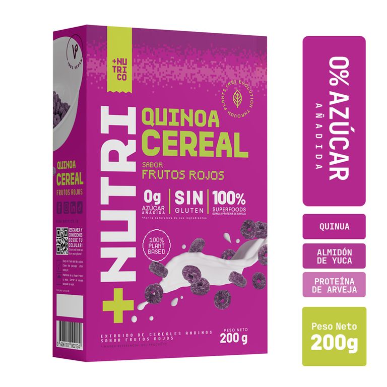 Cereal NutriCo Frutos Rojos Caja 200 g | Tottus Perú