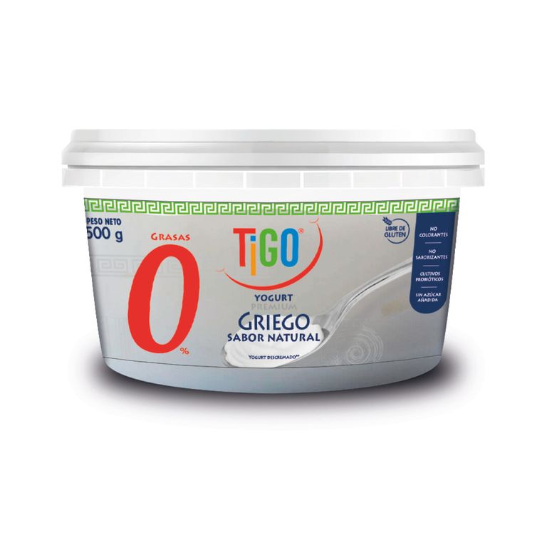 Yogurt Griego Tigo Natural Light Envase 500 g | Tottus Perú