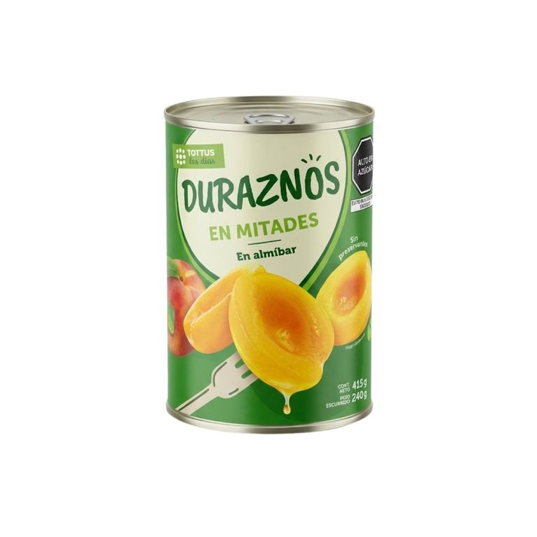 Duraznos Tottus en Mitades 415g | Tottus Perú