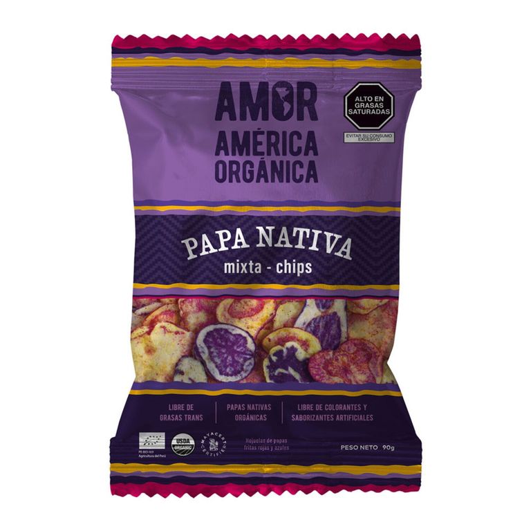 Chips Papas Nativas América Orgánica Bolsa 90 g | Tottus Perú