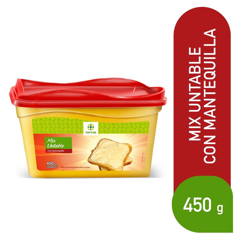 Mix Untable con Mantequilla Tottus Envase 450 g | Tottus Perú