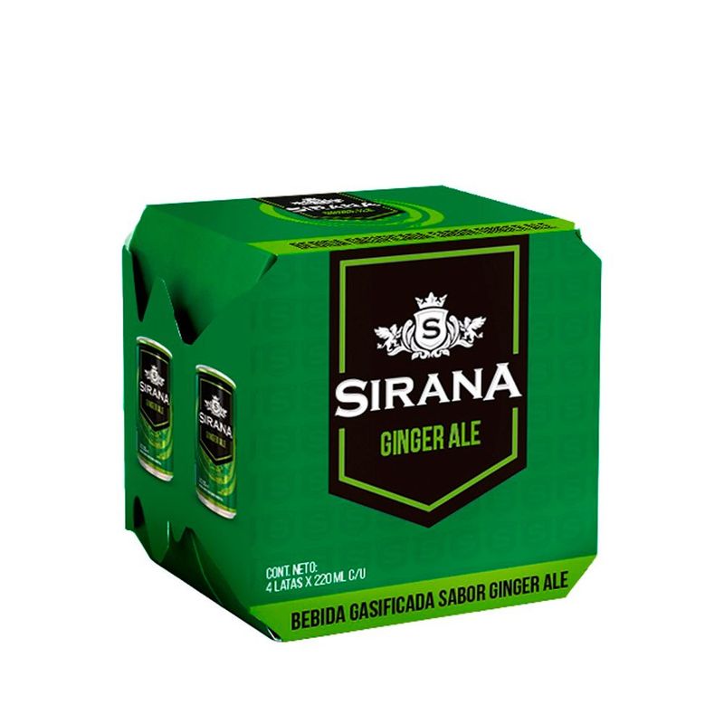 Ginger Ale Sirana Pack 4 Latas 220 mL | Tottus Perú