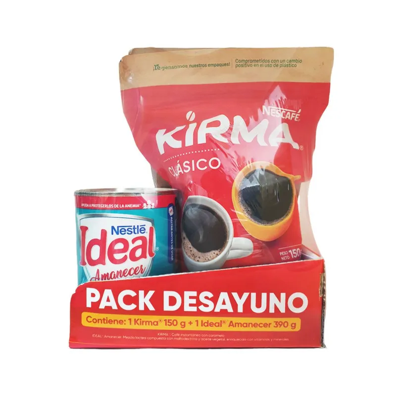 Café Kirma Clasicox 150 gr+Mezcla Láctea Ideal Amanecer x 390 gr ...