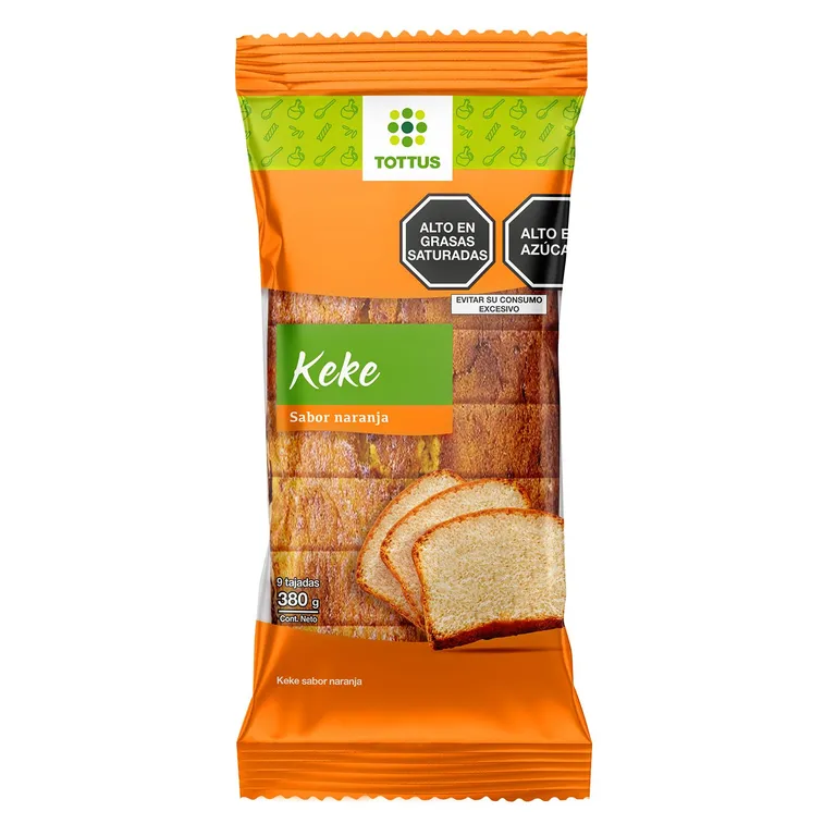 Keke Naranja Tottus Bolsa 380 g | Tottus Perú
