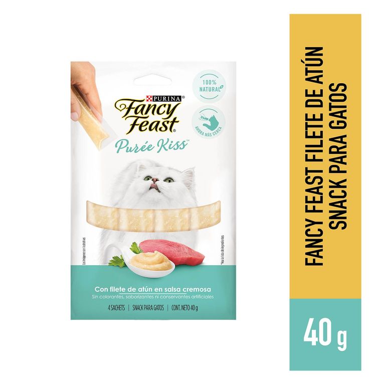 Alimento Húmedo para Gato Fancy Feast Purée Kiss Atún Doypack 40 g ...