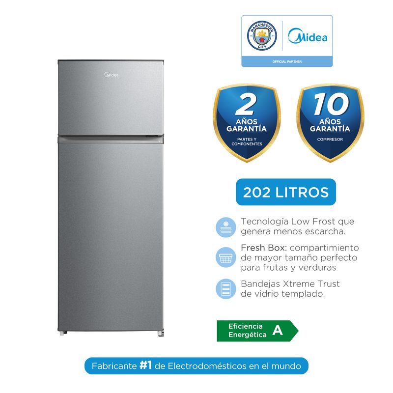 Refrigeradora 210L Silver 2 Pts | Tottus Perú