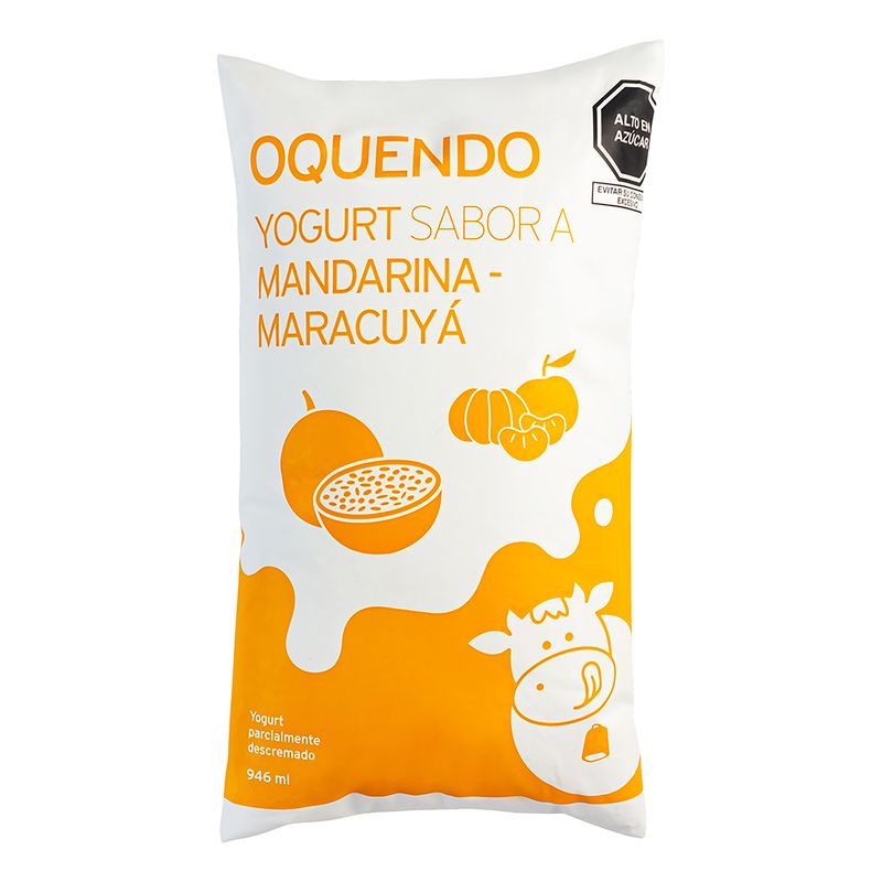 Yogurt Oquendo Mandarina Maracuyá Bolsa 946 mL | Tottus Perú
