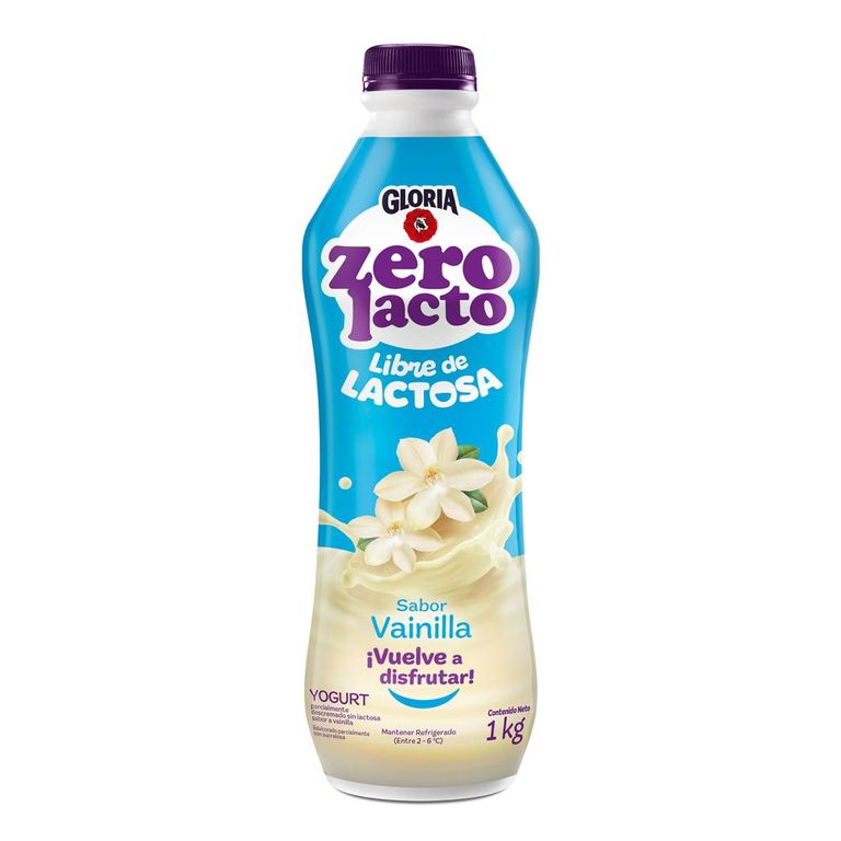Yogurt Gloria Zero Lacto Vainilla Botella 1 Kg | Tottus Perú