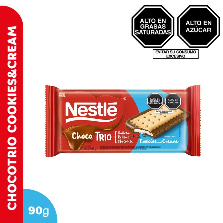 Chocotrio Cookies And Cream x 90 g | Tottus Perú