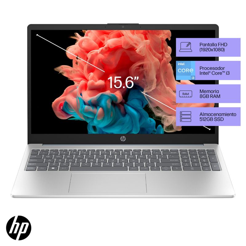 Laptop HP CI3 N305 8GB 512GB | Tottus Perú