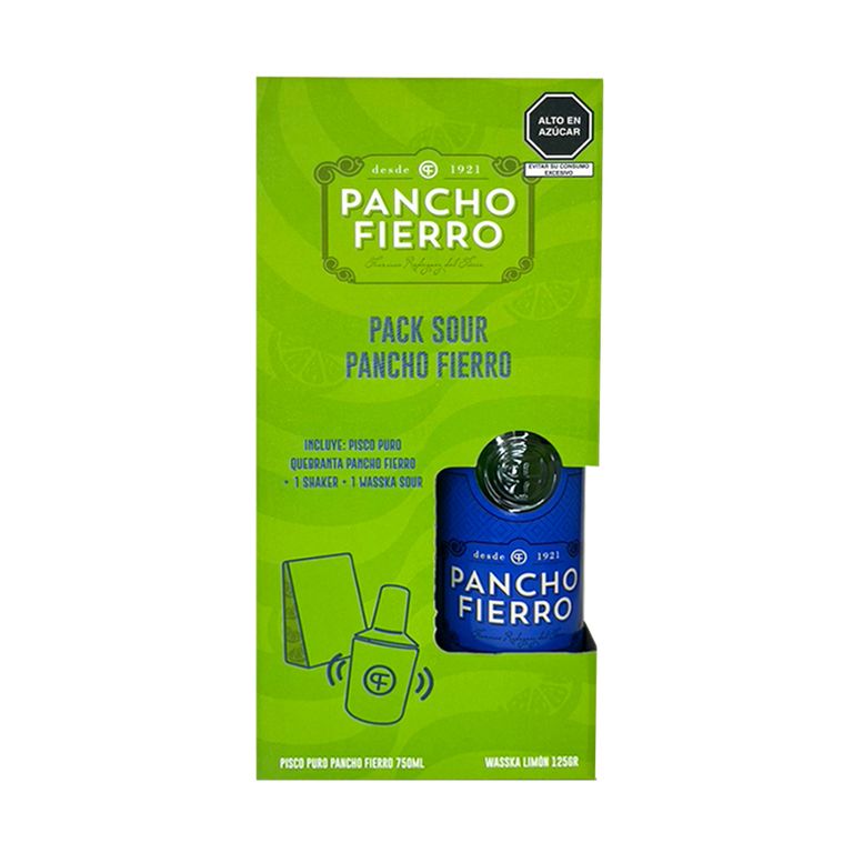 Pisco Pancho Fierro Quebranta 750 mL + Waskka Sour + Shaker | Tottus Perú
