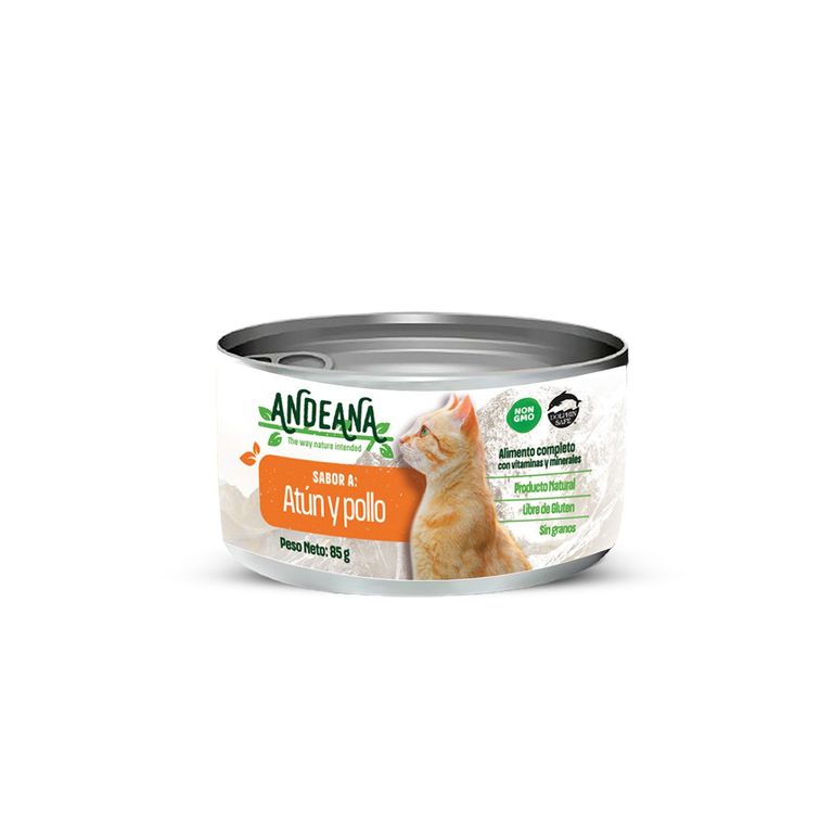 Alimento Gato Andeana Atún y Pollo Lata 85 g | Tottus Perú