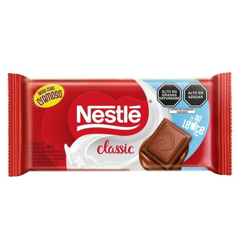 Chocolate Nestlé Clásico con Leche Empaque 80 g | Tottus Perú