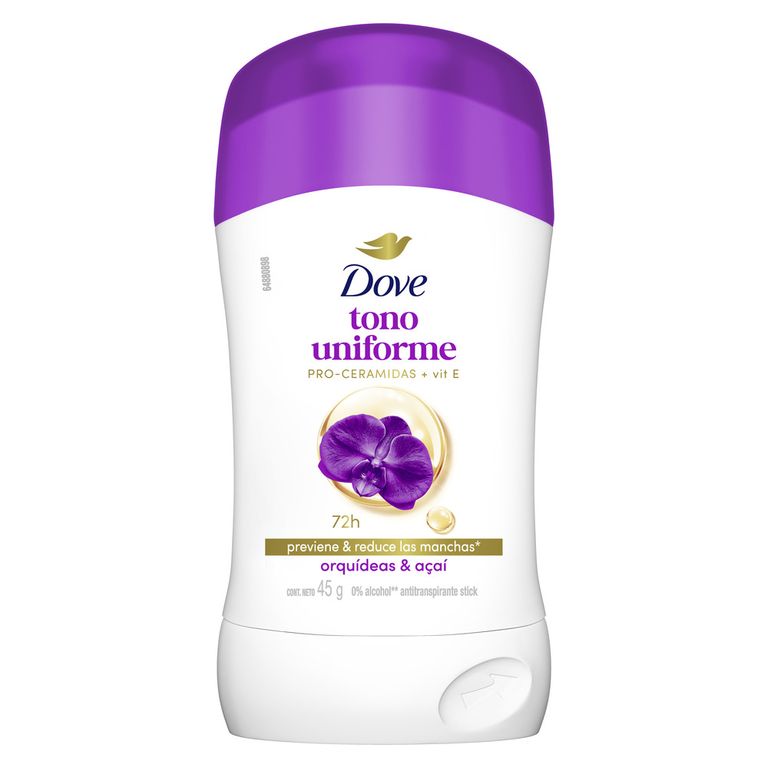 Antitranspirante en Barra Dove Tono Uniforme Orquídea Envase 45 g ...