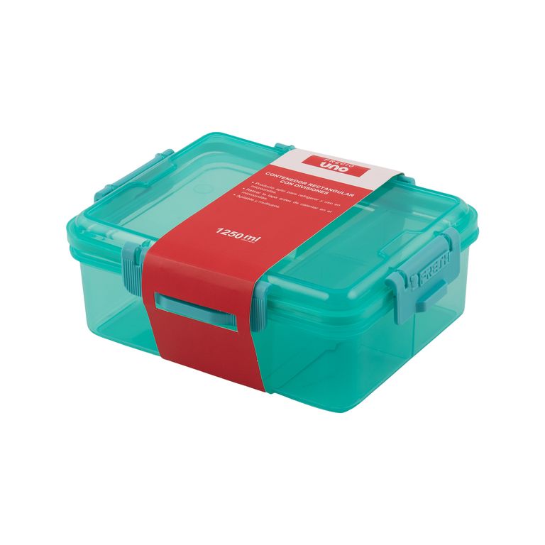 Contenedor Recto Con Divisiones 1250 mL | Tottus Perú