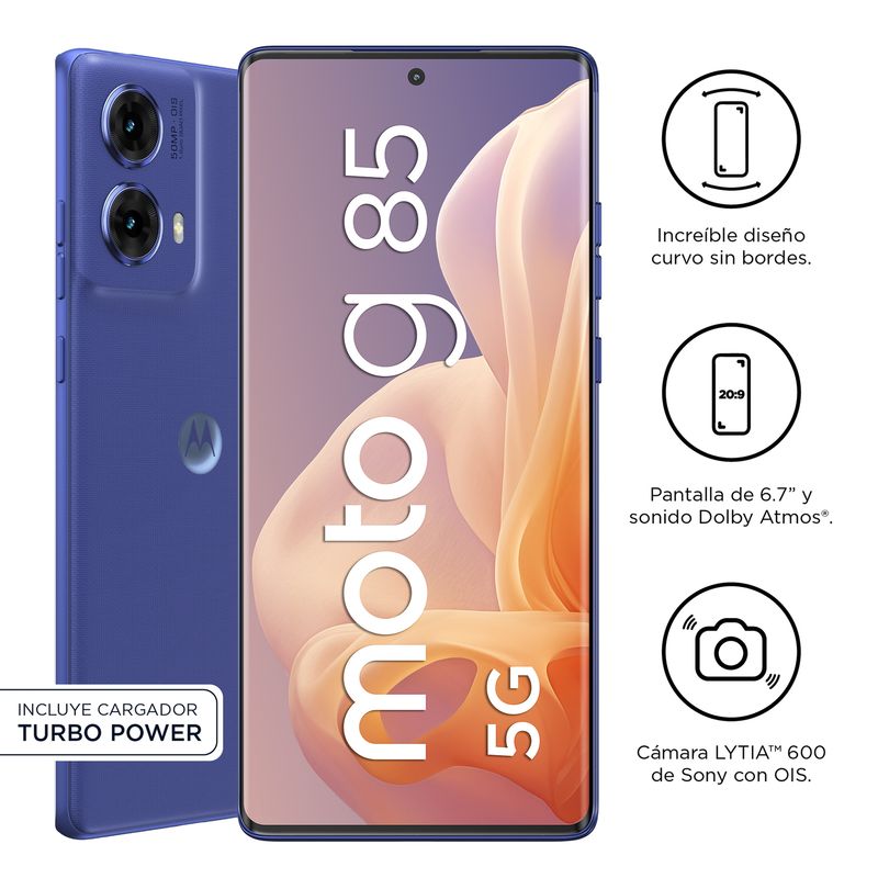 Smartphone Moto G85 8+256GB Azul Electrico | Tottus Perú