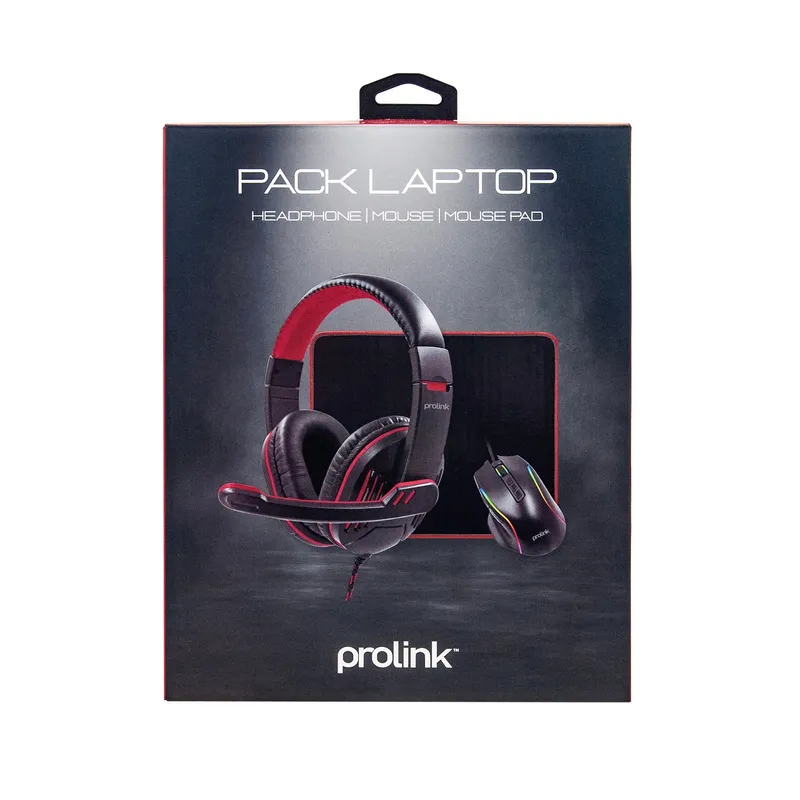 Pack Laptop 3 en 1 Prolink Audífonos, Mouse y Mousepad | Tottus Perú
