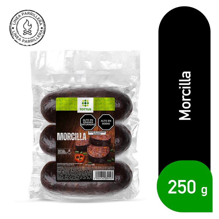 Morcilla Tottus Empaque 250 g | Tottus Perú