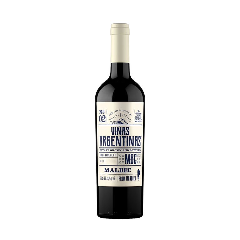 Vino Tinto Viñas Argentinas Malbec Botella 750 mL | Tottus Perú