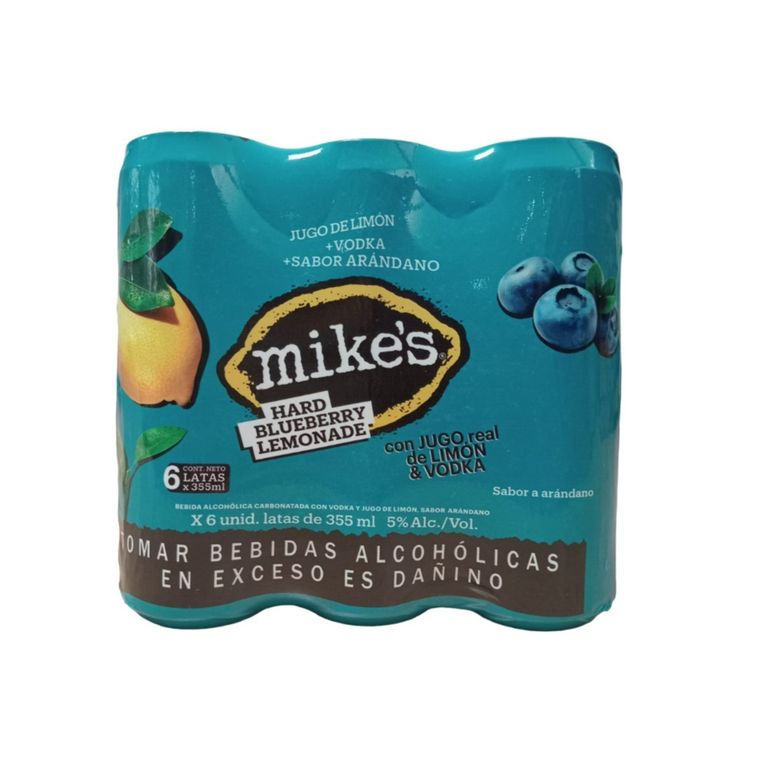 Bebida RTD Mikes Hard Blueberry Lemonade Sixpack Lata 355 mL | Tottus Perú