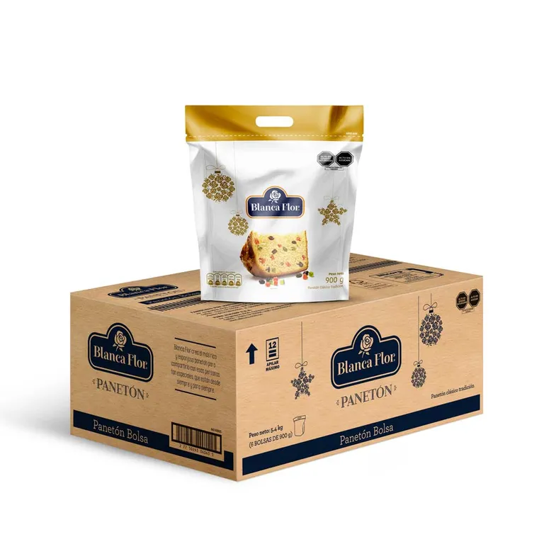 Caja x 6 Panetón Blanca Flor Bolsa x 900 g | Tottus Perú