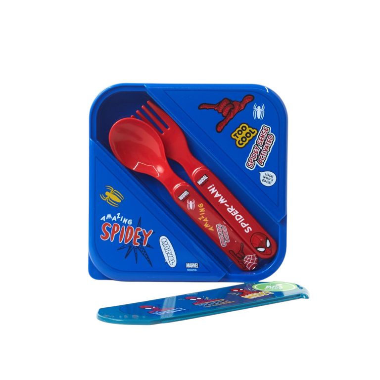 Hermético 850mL con Cubiertos Spiderman | Tottus Perú