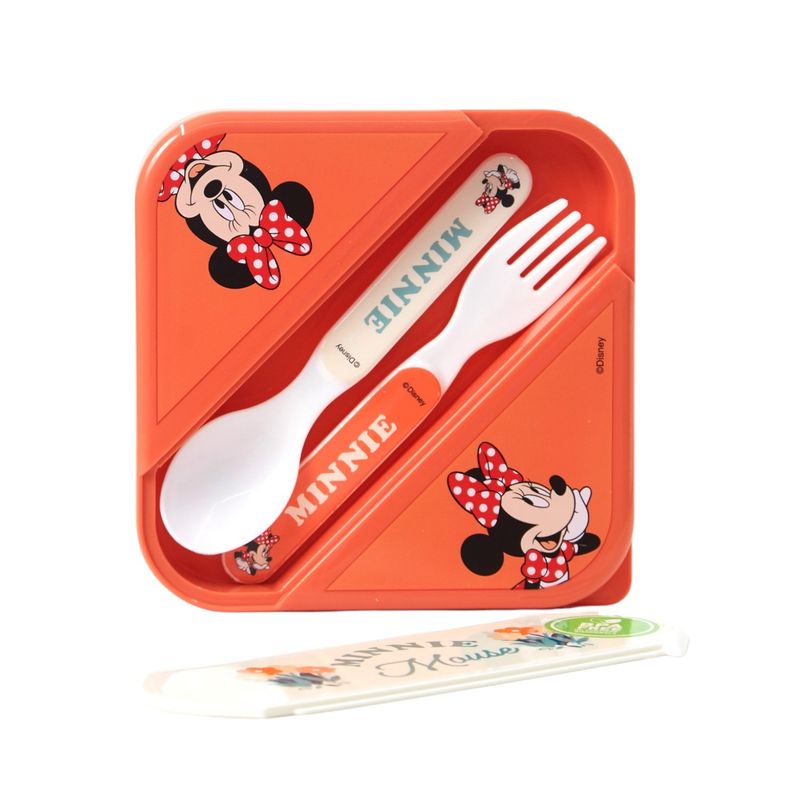 Táper Disney Hermético Con Cubiertos Minnie 850 mL | Tottus Perú