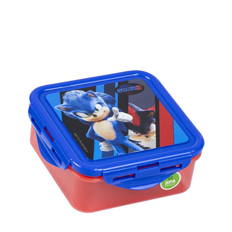 Táper Sonic Movie Cuadrado 590 mL | Tottus Perú