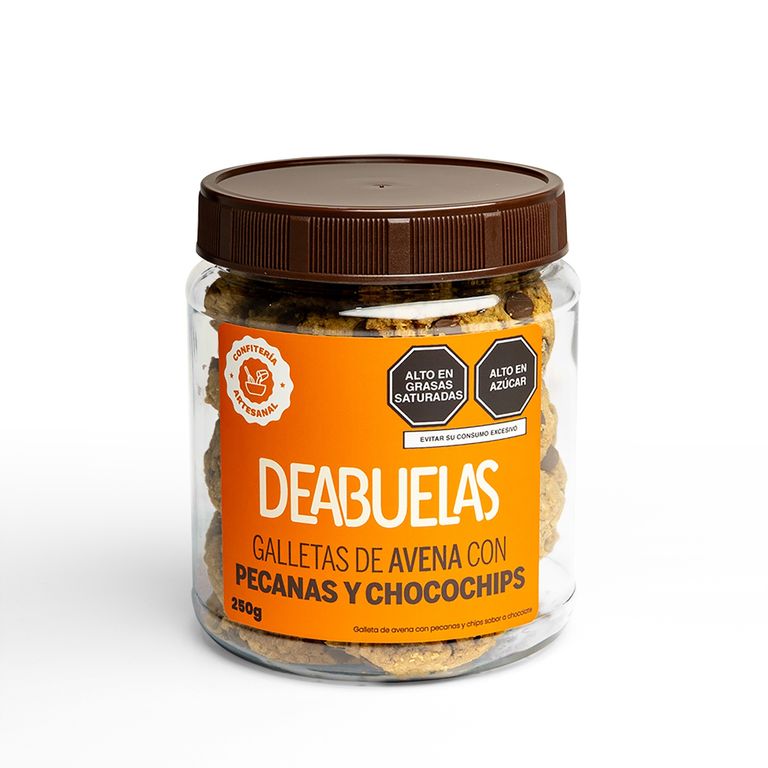 GALLETAS DE AVENA DEABUELAS CON PECANAS Y CHOCOCHIPS 250G | Tottus Perú