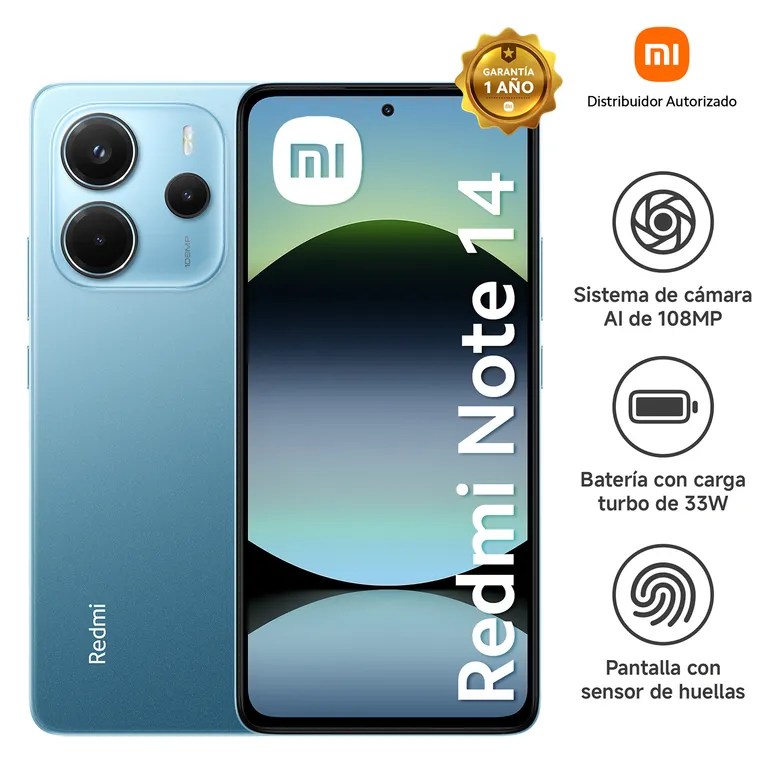 Smartphones Note 14 Ocean Blue 8Gb 256Gb | Tottus Perú