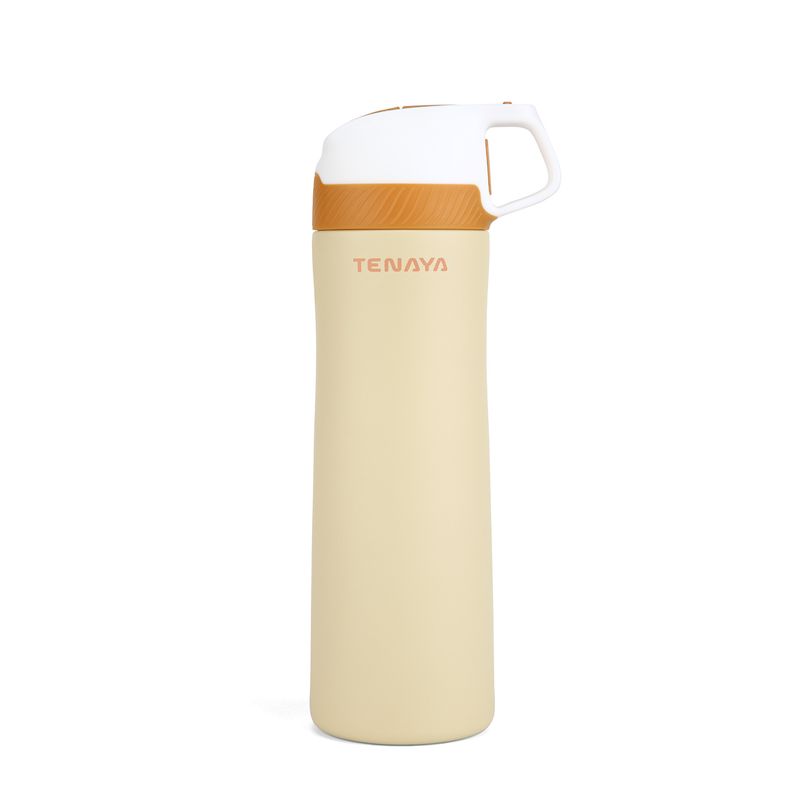 Botella con Botón Acero Nadee Beige 550 mL | Tottus Perú