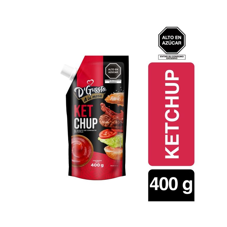 Ketchup Dgussto Doypack 400 g | Tottus Perú