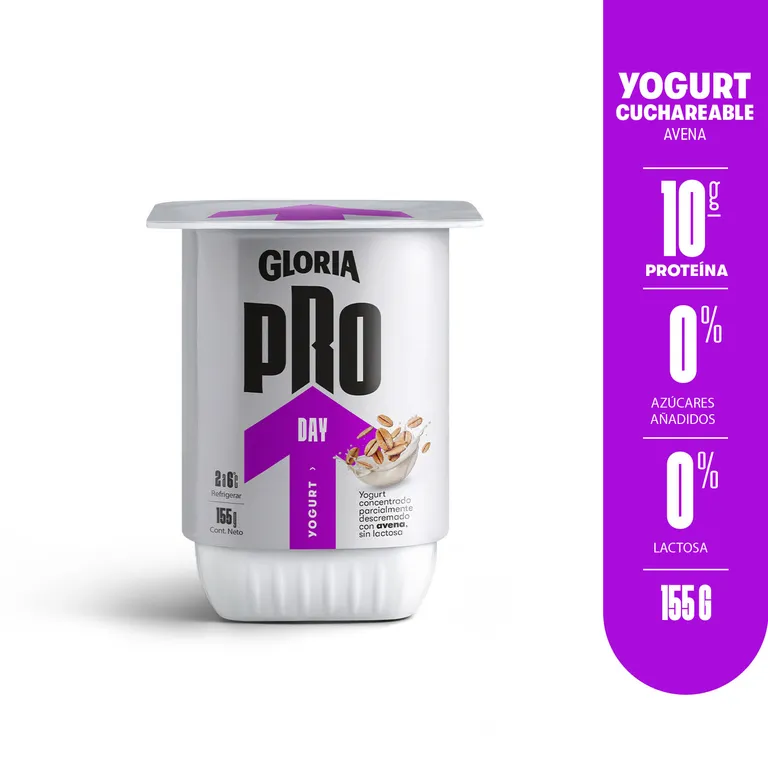 Yogurt Gloria Pro Day Avena Envase 155 g | Tottus Perú