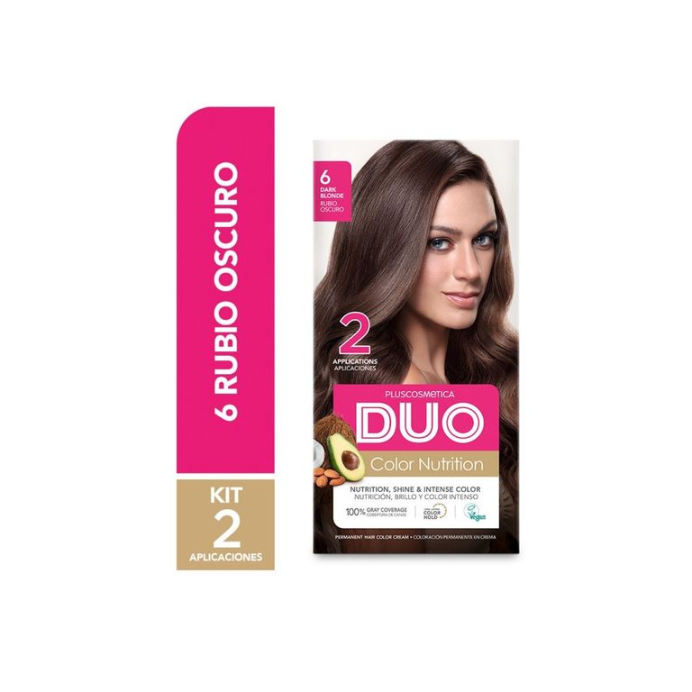 Tinte Duo Color Nutrition Tono 6 Rubio Oscuro | Tottus Perú