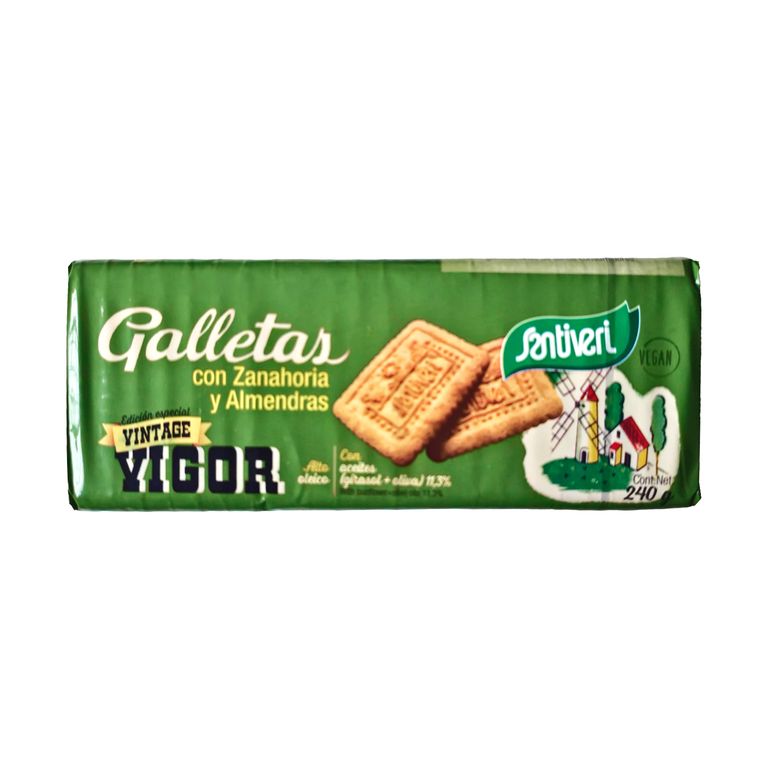 Galletas Santiveri Zanahoria y Almendra Empaque 240 g | Tottus Perú