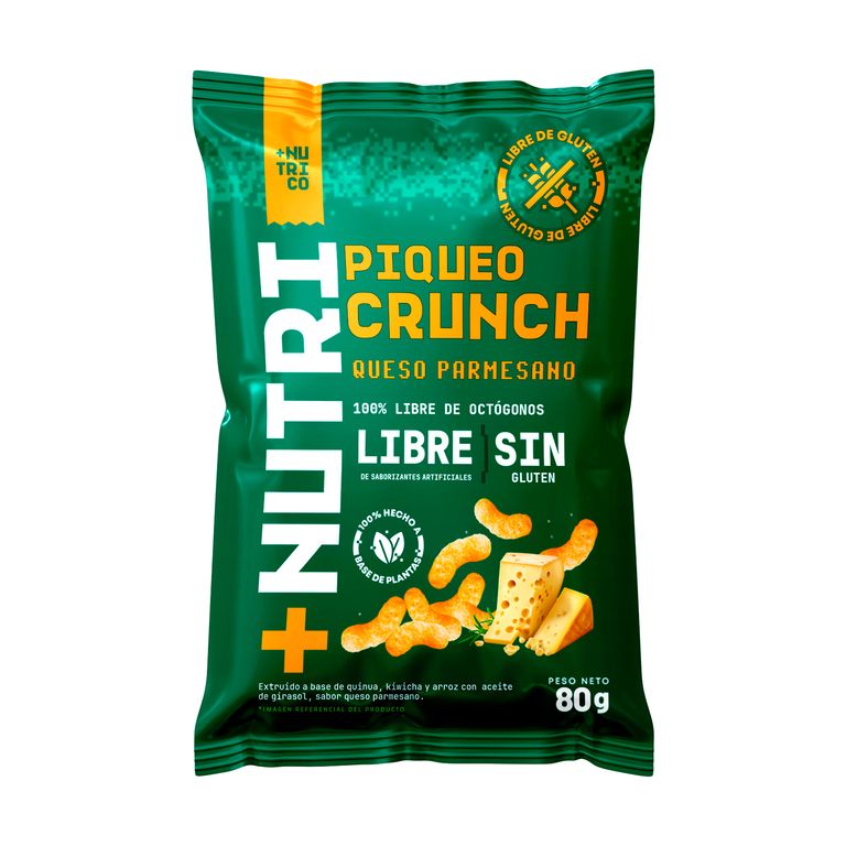 Piqueo Crunch Nutrico Queso Parmesano Bolsa 80 g | Tottus Perú