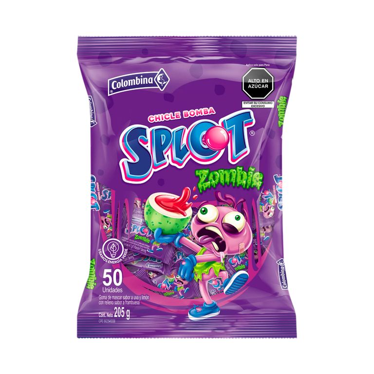 Chicles Rellenos Splot Zombie Bolsa 205 g | Tottus Perú