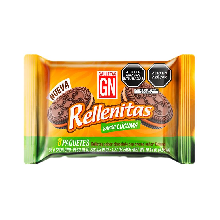 Galleta GN Rellenita Sabor Lúcuma Empaque 8 Und | Tottus Perú