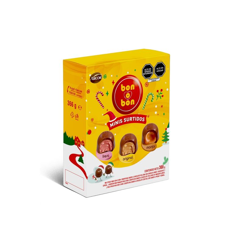 Bombones Bon o Bon MIni Multipack Navideño Caja 366 g | Tottus Perú