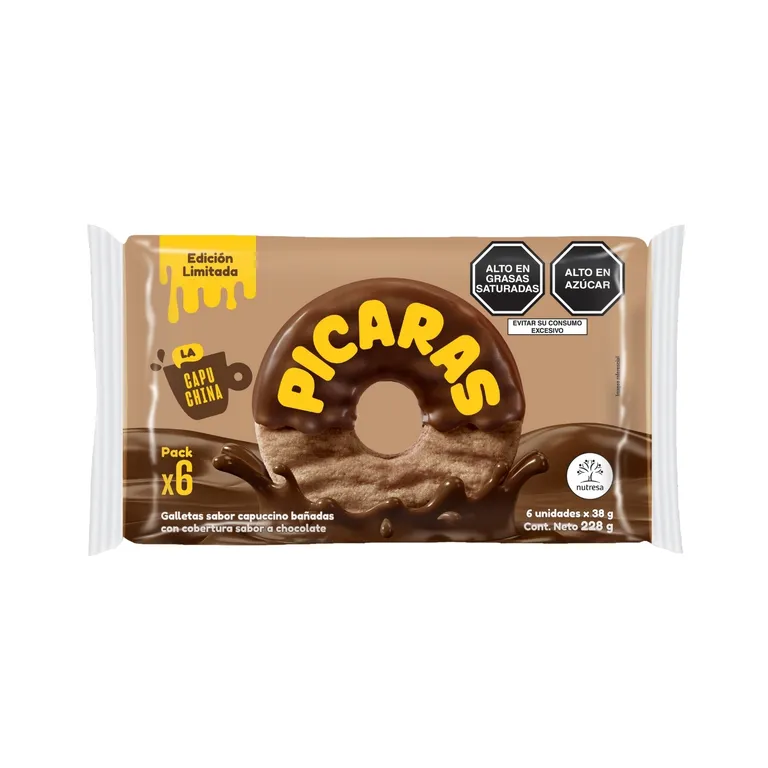 Galletas Picaras La Capuchina Sixpack 228 g | Tottus Perú